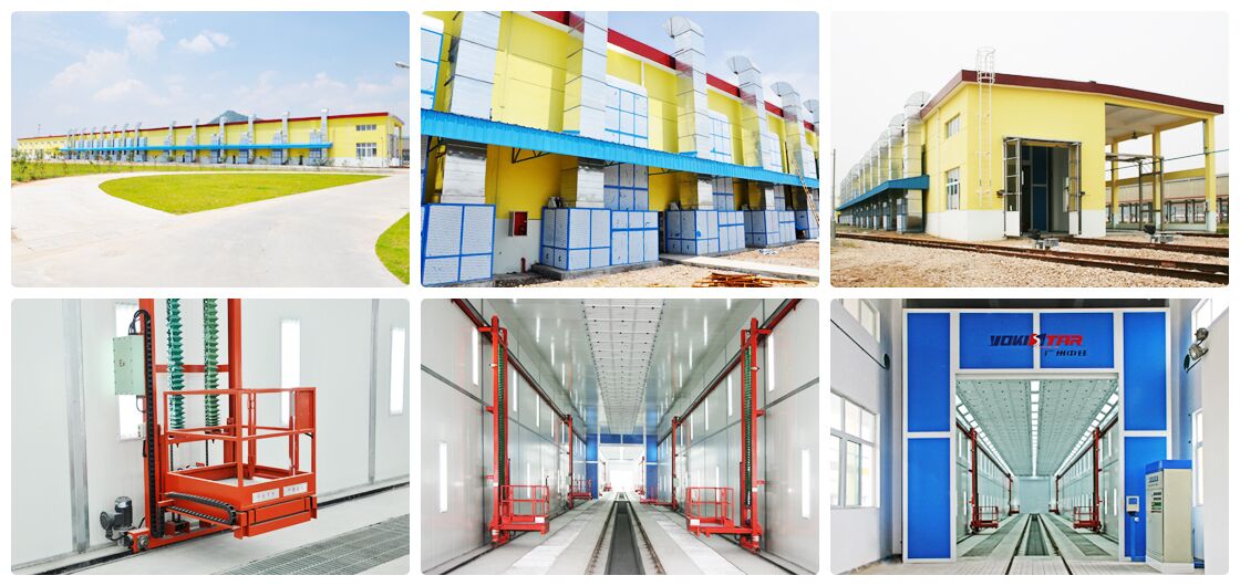 Train Spray Booth with 102M Long installed in Guangzhou,China